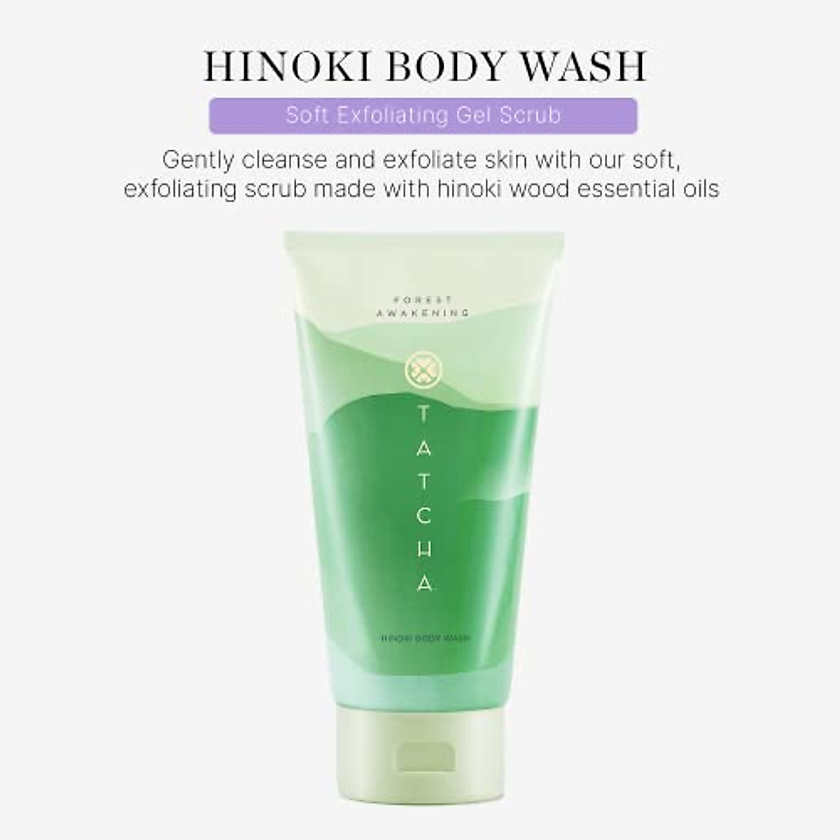 Tatcha Forest Awakening Hinoki Body Wash: Soft Exfoliating Scrub, 200 ml | 6.8 fl oz