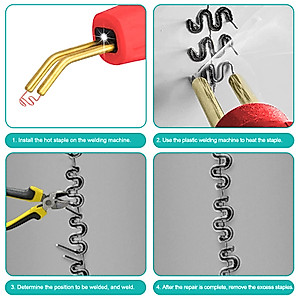 1200PCS Hot Staples 6 Types Plastic Welder Staples with Storage Box,0.6 0.8mm Hot Stapler Staples for Plastic Repair Welder Car Bumpers Dashboards Lamp Holders Kayak DIY Daily Plastics Supplies