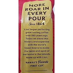 Lion Coffee CHOCOLATE MACADAMIA, Ground, Light Roast, 10 Oz. Bag with Exclusive Lion Coffee Factory Direct Brand Registered Sticker, INDULGENT