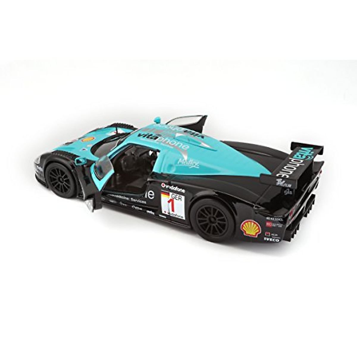 Bburago 1:24 Scale Race Maserati MC12 Model Car (Black/Blue)