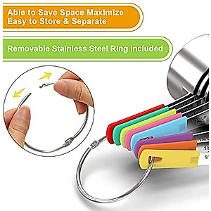 Wildone 8-Piece Measuring Cups Set, Stainless Steel Nesting Measuring Cups, Perfect for Dry and Liquid Ingredients, Dishwasher Safe