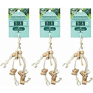 Oxbow Animal Health 3 Pack of Enriched Life Deluxe Natural Dangly Small Pet Chew Toys