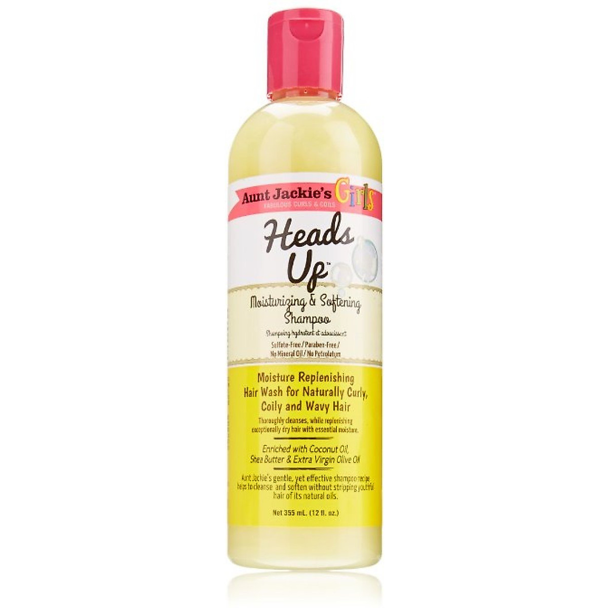 Aunt Jackie's Girls Heads Up Moisturizing & Softening Shampoo, 12 oz (Pack of 2)