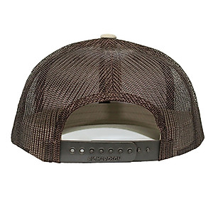 Custom Richardson Trucker Hat Angus Bull Embroidery Animal Name Polyester Baseball Mesh Cap Snaps - Khaki/Coffee, Personalized Text Here