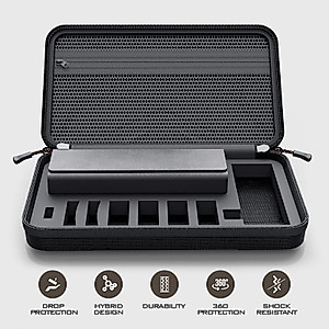 Nacuwa Hard Travel Case for Philips Norelco OneBlade QP2520, QP2530, QP2620, QP2630 Hybrid Electric Trimmer, Shaver Organizer Protective Cover Storage Bag (Black)