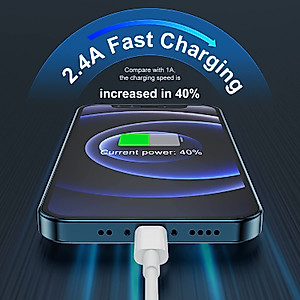 10ft Apple Charger Cable, Long Apple Lightning to USB Cable 10 Feet,Fast iPhone Charging Cord 10 Foot for Apple iPhone 14 Pro Max/14 Plus/14/13/12/11 Pro/11/XS MAX/XR/8/7/6s/6/5S/SE iPad Original