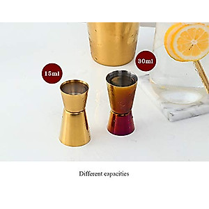 Buyerstar Bar Set 5-Piece Mixology Bartender Kit - Cocktail Shaker Set Bar Tool Set for Home and Professional Bartending - Martini Shaker and Drink Mixing Bar Tools - Cocktail Kit(GOLD)