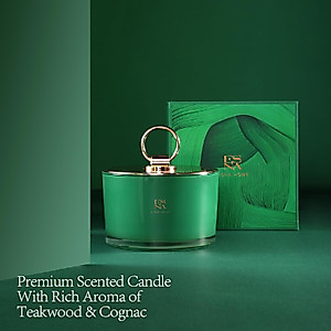 ESNA HOME Aromatherapy Scented Candles | Lavender Essential Oil | 19.4oz 110 Hours Burn Gold Lid Soy White Candles | Self Care Gifts for her | Luxury for Women | Room Decor Candles for Home Scented