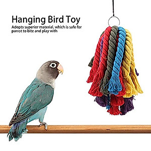 Parrot Rope Toys Colorful Cotton Rope Hanging Parrots Chewing Toys Durable Pet Supply Parrots Cage Accessories Chew Toys