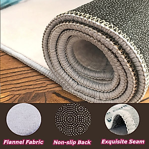 Natural Scenery Fall Leaves Forest Area Rug, Thanksgiving Autumn Leaves Red Decorative Rug, Easy Clean Carpet with Anti-Slip Backing for Bedroom Living Room Dining Room Office 3ftx4ft