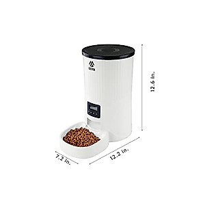 ELEVON 4L Automatic Pet Feeder Food Dispenser,Auto Dog Food Dispenser,10S Voice Recorder&Programmable Timed Cat Feeder with Desiccant Bag for Small Large Pets Puppy Kitten Rabbit Large Capacity