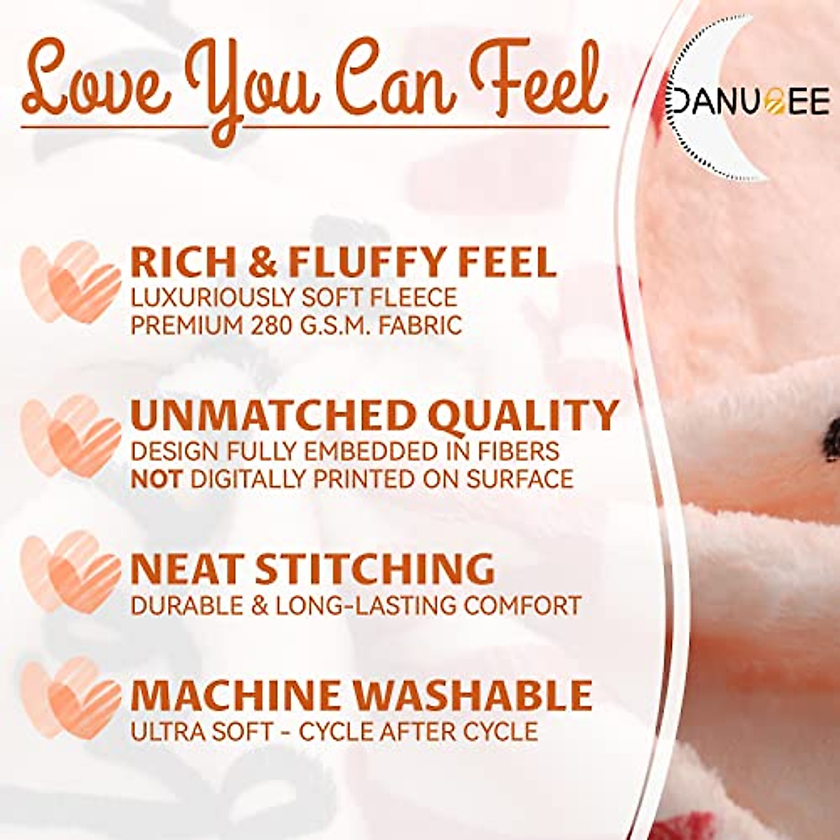 DANUBEE Gifts for Mom Blanket, Mothers Day I Love You Mom Gifts from Daughter or Son for Mother, Mom Birthday Gifts Unique, Best Mom Ever Gifts, Happy Birthday Mum Gift Ideas, Throw Blanket 50" x 60"