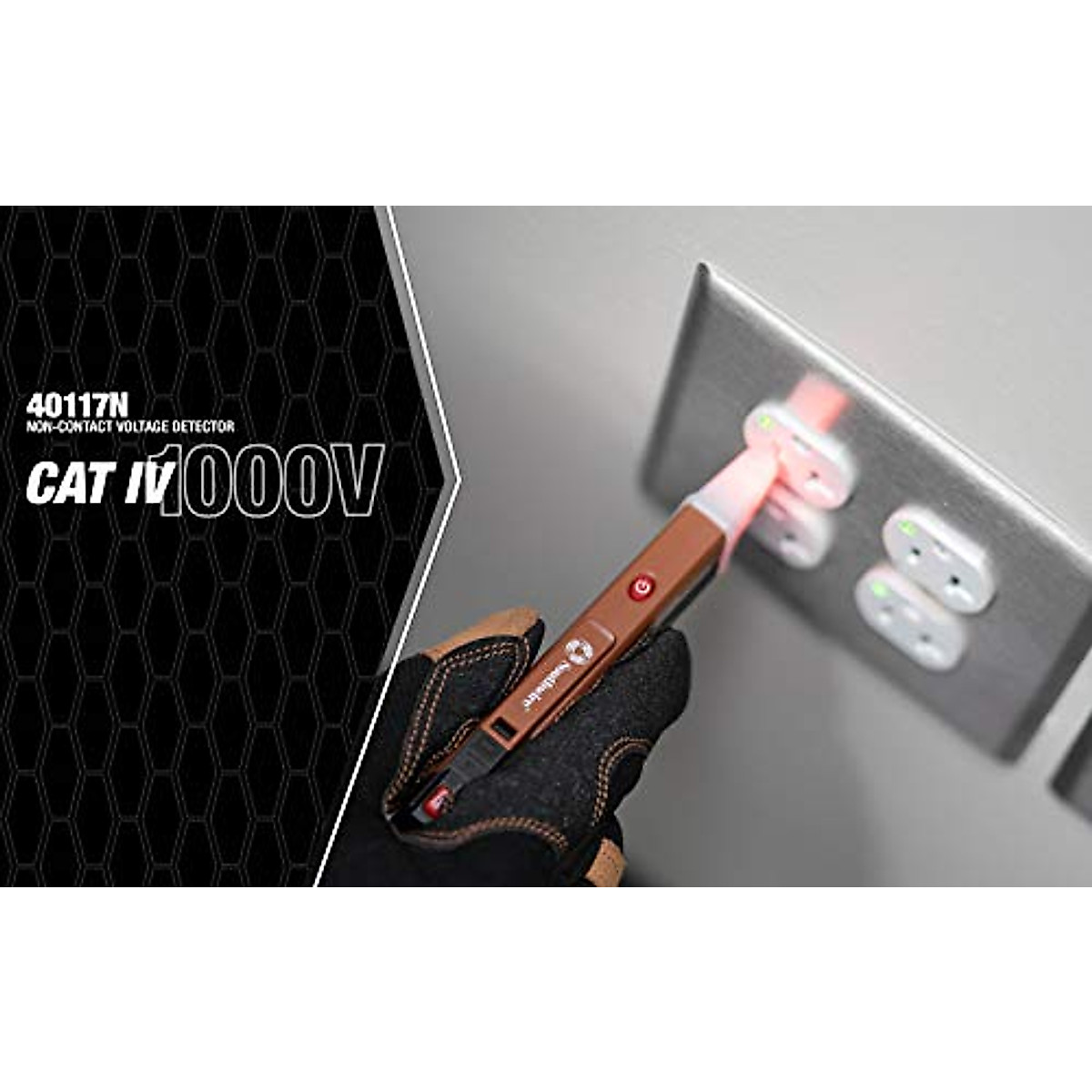 Southwire 10037K Electrical Test Kit with Full-Function Multimeter Non-Contact Voltage Detector and Outlet Tester Includes Test Leads and Batteries,Brown