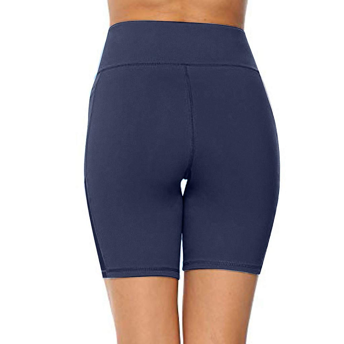 Bblulu Women's Biker Shorts with Pockets Tummy Control High Waisted Workout Yoga Shorts Slimming Booty Tight Leggings