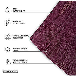 Andrew Scott Kids Boys Girls Toddler Fleece Brush Lined Stretch Leggings | Snug Fitting Long Pants -Multi Packs