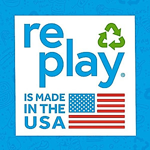 Re-Play Made in USA 7" Toddler Plates, Set of 2-22 Oz. Deep-Walled and Stackable Plastic Plates, Dishwasher and Microwave Safe - 7.37" x 7.37" x 1.25" Kids Plates, Grey