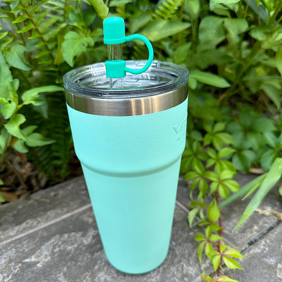 Straw Covers Cap - 10Pcs Colorful Silicone Straw Tips Suitable for Stanley Straw Cover - Reusable Cover for Drinking Straw - Toppers Drinking Straw Caps Plugs (10 Mix Color caps)