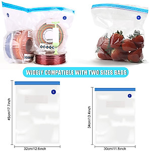 AMOLEN Filament Storage Bag Vacuum Kit with Two Sizes - 51 PCS Cleaning Drying Sealed 25 Bags for 3D Printer Filament with Desiccants/Humidity Indicator Cards/Clips/Hand Pump