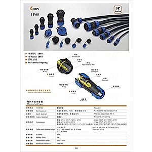 HangTon SP21 2 Pin Waterproof Aviation Circular Connector 30A 12/24V Power AC DC Outdoor Solar Portable Power Station Automotive Application