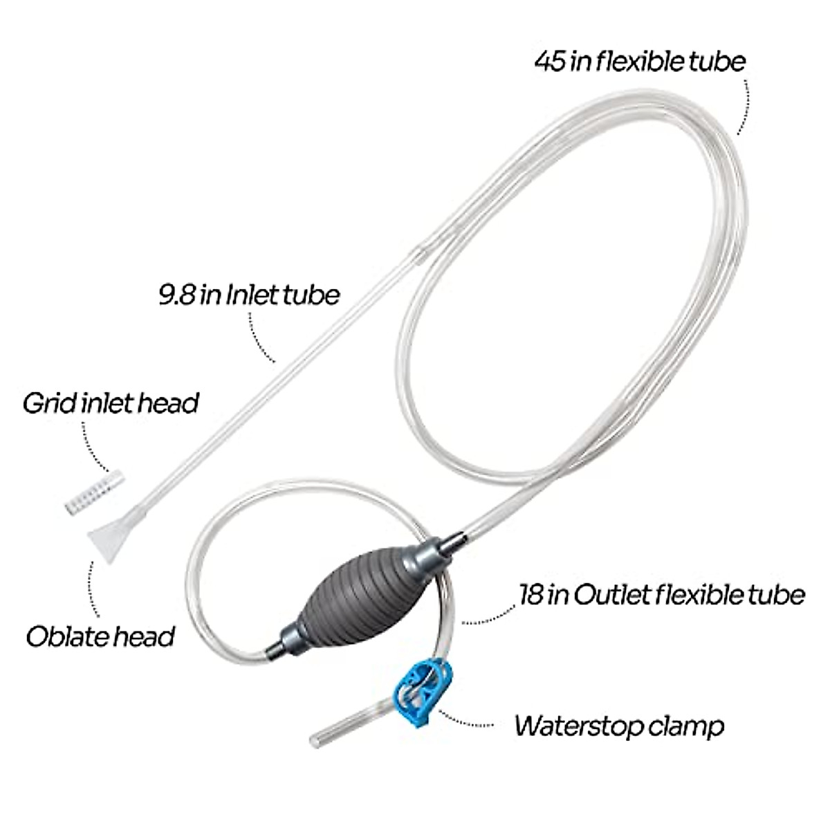 REPTIZOO 15 Gallon Full Glass Reptile Terrarium 12" x 12" x 24" Knock-Down Glass Tank and Siphon Gravel Cleaner Set, Small Habitat for Reptile Chameleon, Tree Frogs, Arboreal Geckos,Lizard