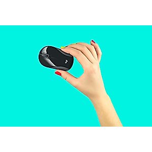Logitech Wireless Mini Mouse M187 Ultra Portable, 2.4 GHz with USB Receiver, 1000 DPI Optical Tracking, 3-Buttons, PC / Mac / Laptop - Black