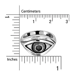 WithLoveSilver 925 Sterling Silver Ancient Egyptian Eye of Horus Symbol of Protection Ring (9)