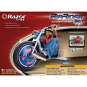 Razor RipRider 360 Caster Trike for Kids Ages 5+ - Lightweight, Rubber Handlebars, Steel Frame, for Riders up to 160 lbs