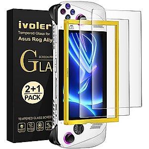 ivoler [2 Pack Screen Protector Matte Tempered Glass for ASUS ROG Ally Gaming Handheld 7 inch 2023 with [Alignment Frame], Matte Anti Glare Screen Protector for ASUS ROG Ally Gaming Handheld-7 inch