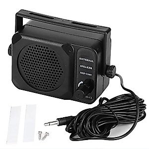 Qiilu Car Radio External Speaker, Mini External Speaker NSP‑150V 2‑Way Radio CB HF VHF UHF Transceiver Car Accessory