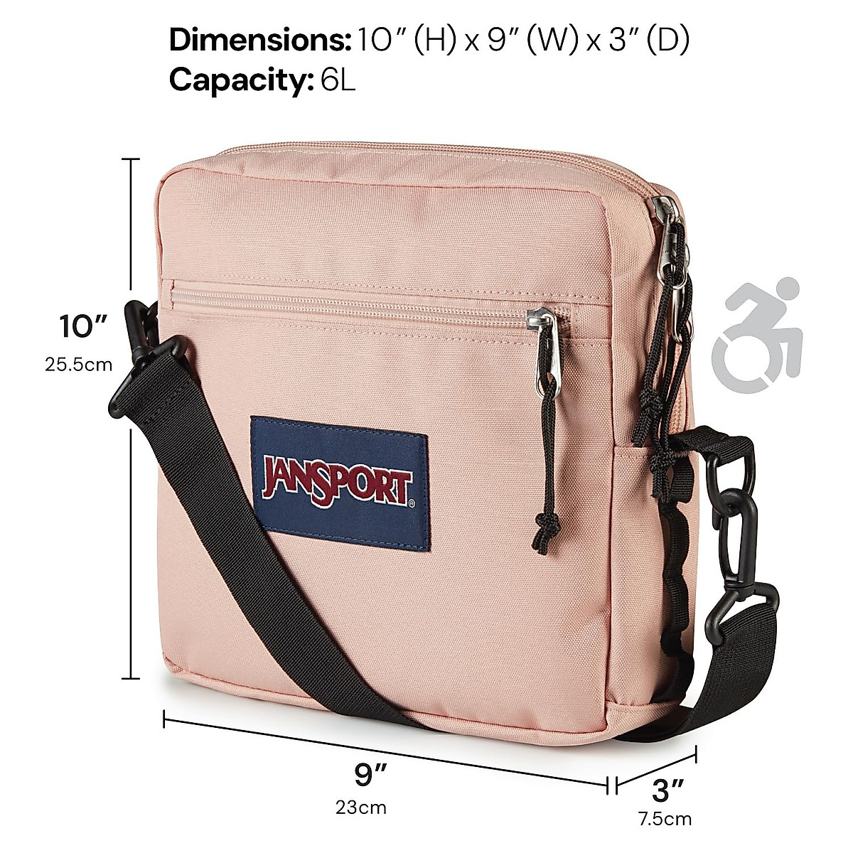 JanSport Central Adaptive Accessory Bag, Black, 6L