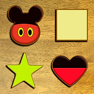 Metal Cookie Cutters Set - Mickey Mouse, Square, Heart, Star - 12Pieces Cookie Cutters - Fruit Cutter, Polymer Clay Cutters and Cookie Cutters for Kids - Cookie Cutter Set for Kitchen Baking