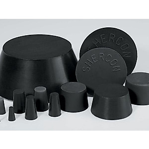 Caplugs BN107 BN-SH Series – Tapered Masking Plug, 100/Bag, Black Neoprene, Max ID 0.563" x Min ID 0.320" Thread Protection, Secure Seal, Painting, Plating, Anodizing, Finishing (SH-20017)