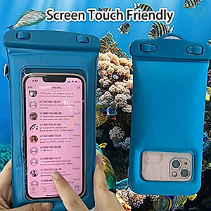 bsasurb 4 PCS/Pack Waterproof Phone Pouch, IPX8 Phone Waterproof Case Compatible for iPhone 13 Pro Max/12/11/XR/X,Galaxy S22/S21,Up to 8". Underwater Cell Phone Dry Bags for Vacation (4PCS/Pack)