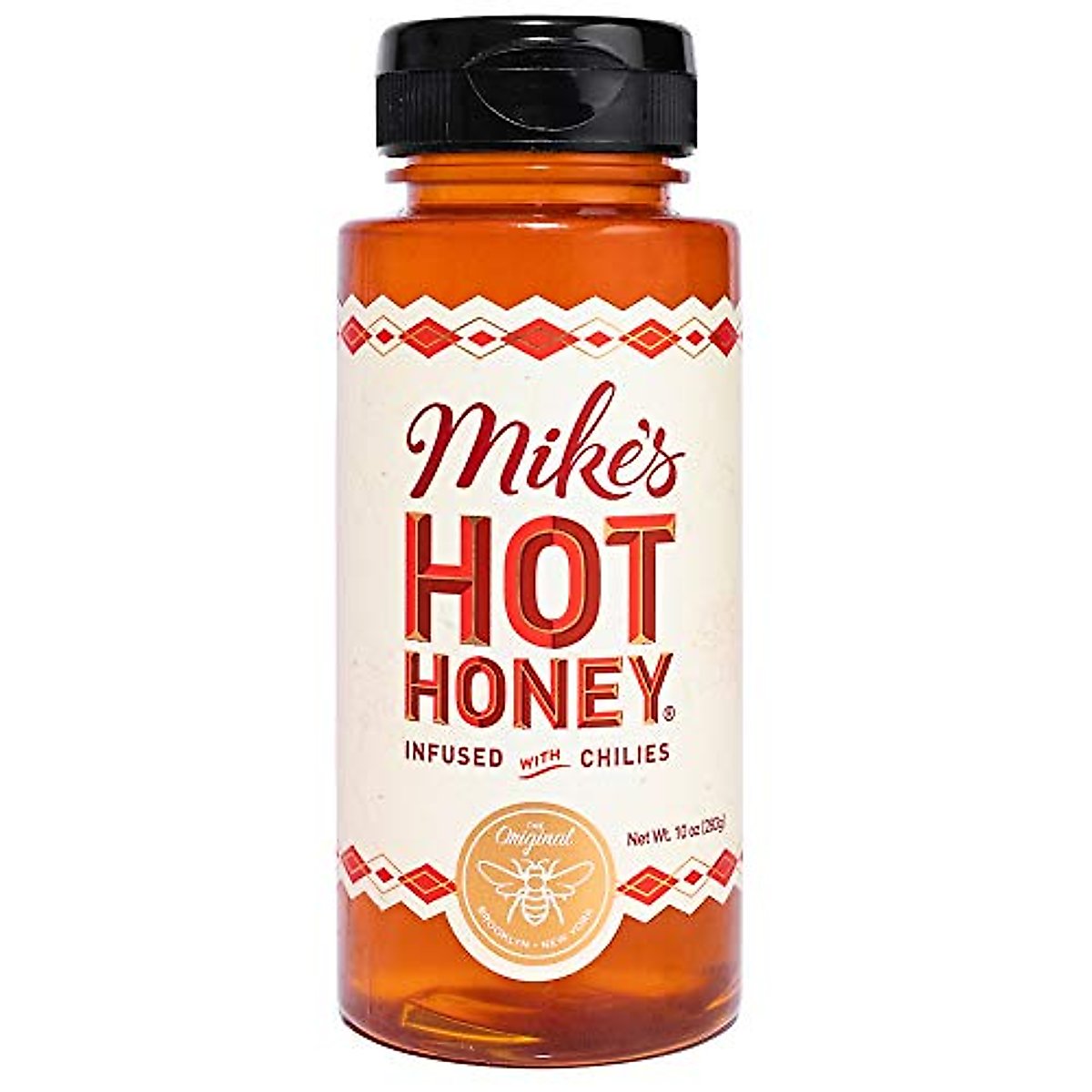 Mike's Hot Honey 10 oz Easy Pour Bottle (1 Pack), Honey with a Kick, Sweetness & Heat, 100% Pure Honey, Shelf-Stable, Gluten-Free & Paleo, More than Sauce - it's Hot Honey