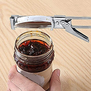 Adjustable Jar Opener for Arthritis, Stainless Steel Can Opener Bottle Jar Lid Gripper Household Kitchen Tool V TOWER