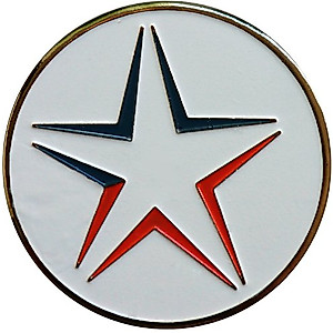 Putter Mounted Divot Tool and Ball Marker - RED/Blue Star