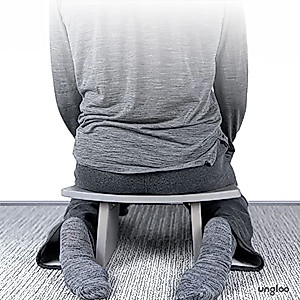 Ungloo Meditation Bench|Wide Tall Sturdy Stable Cross Legged & Kneeling Stool|Easy on Hips & Knees Meditation and Prayer Bench| Lightweight Sustainable Bamboo Meditation Stool