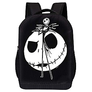 Disney Nightmare Before Christmas Backpack - Jack Big Face Disney 17 Inch Air Mesh Padded Bag (Jack Big Face)