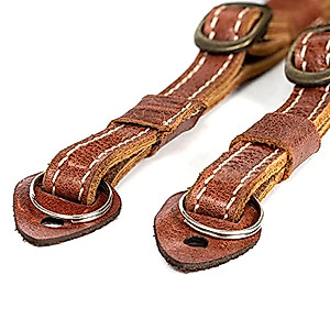 MegaGear MG1515 Sierra Series Genuine Leather Camera Shoulder or Neck Strap - Brown Compact