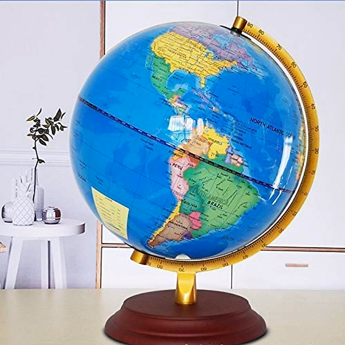 World Globe Great for Kids And Adults, 10 Inch Desk Classroom Decorative Globe with Stand, Learning Education Teaching Demo Home Office Desk Decoration