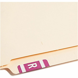 Smead AlphaZ ACCS Color-Coded Alphabetic Label R, Purple, 100 Labels per Pack (67188)