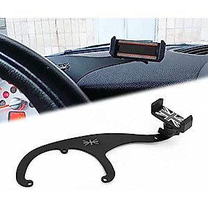 HEINMO 360° Rotatable Phone Holder GPS Cup Mount with Car Cradle for Cooper Clubman Countryman Paceman Hatchback F55 F56 F60 R55 R56 R60 Smartphone Support Basket (R55 R56 R57 R58 R59 Gray)