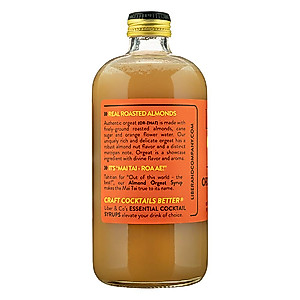 Liber & Co. Almond Orgeat Syrup (17 oz) Made with Whole, Roasted Almonds