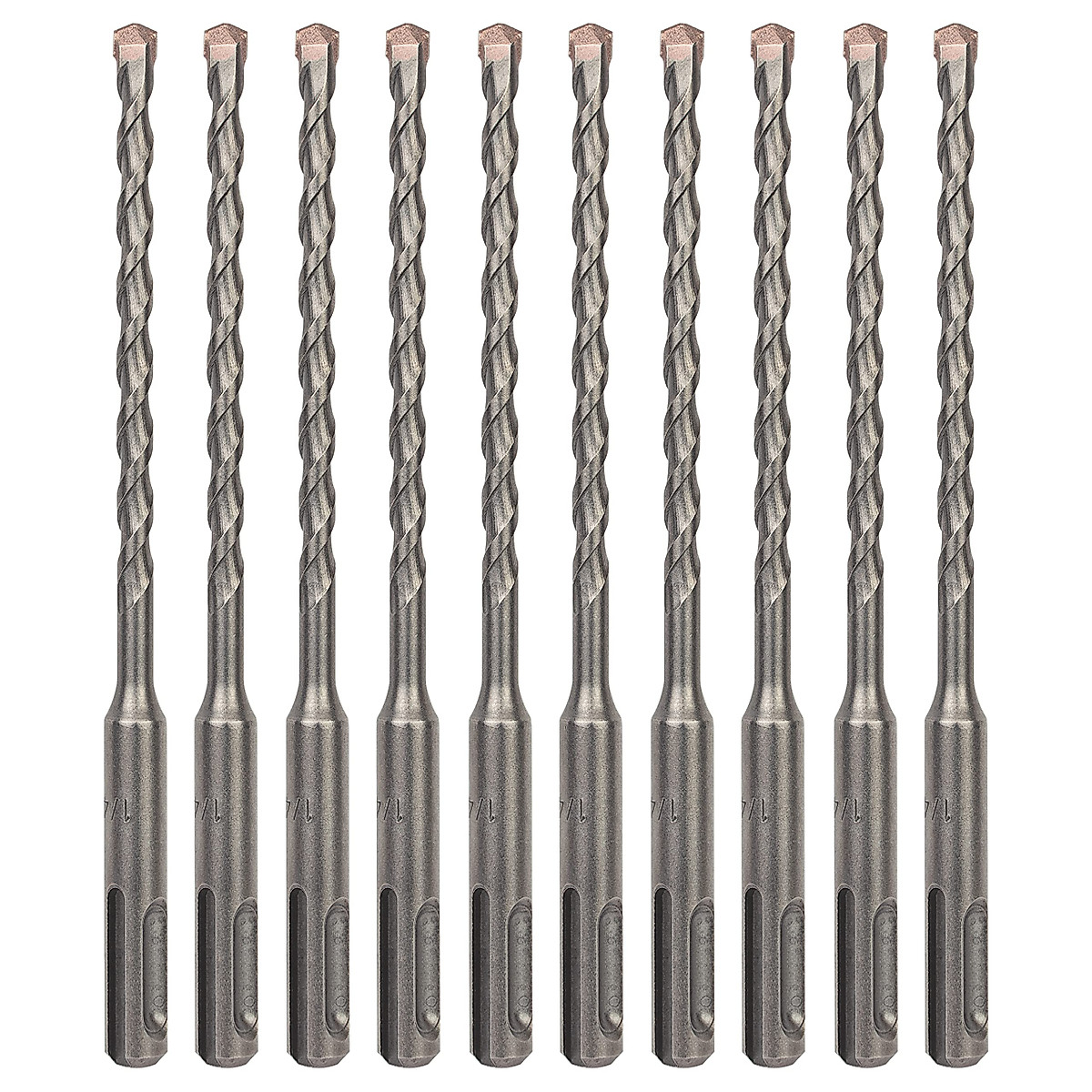 Sabre Tools 10-Pack 1/4 Inch x 6 Inch SDS Plus Rotary Hammer Drill Bits, Carbide Tipped for Brick, Stone and Concrete (1/4” x 4" x 6")