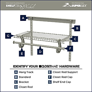 ClosetMaid Wire Shelf End Caps, 20-Pack, for Ventilated Wire Shelving with Nickel Finish, Small Size for 4 Gauge Wire