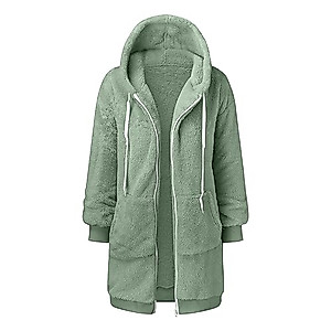 Fuzzy Cardigan Sherpa Lined Zip-up Womens Halloween Shirts Outwear Workout Tank Tops for Women shackets Womens Professional Clothing Feather Jacket Zip up Fleece Jacket Women Womens Sweaters Black