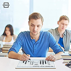 SCRIBBLEDO Dry Erase Grid Whiteboard 9" x 12" Double Sided Graph White Board with Grid Lines for Kids and Students Portable Dry Erase Lapboards for Home School and Classroom