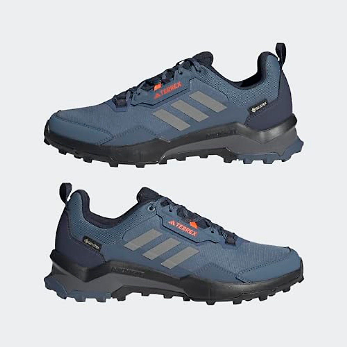 adidas Men's Terrex Ax4 Gore-tex Hiking Shoes Sneaker, Wonder Steel/Grey/Impact Orange, 10
