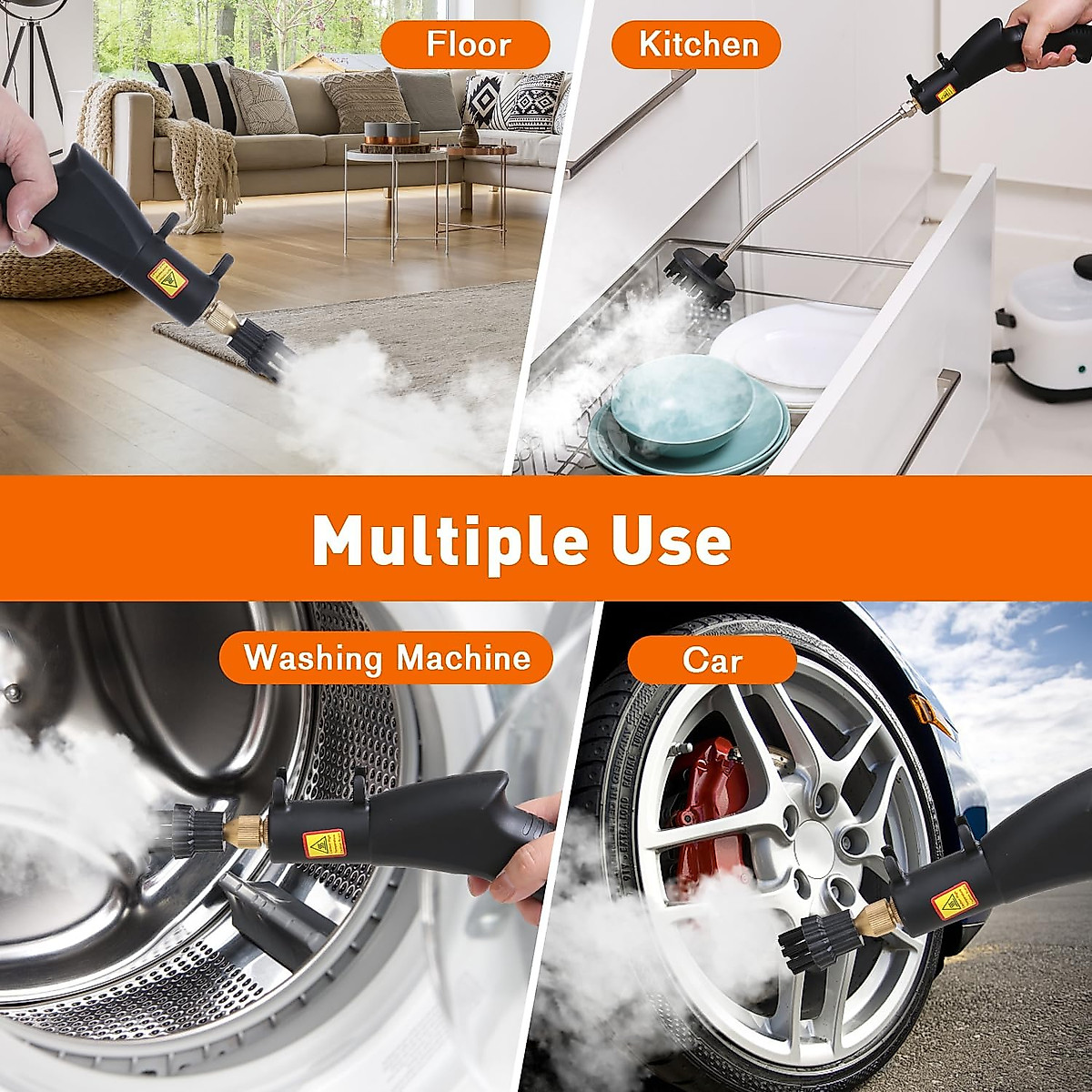 AORESAC Handheld Steam Cleaner, 2500W High-Pressure Steam for Cleaner, Steam Cleaner for Home Use w/ 1500mL Large Capacity, Wide Mouth, Steam Cleaner for Upholstery, Kitchen, Bathroom, Grout and Tile