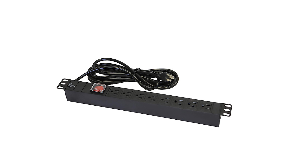 Rack Mount Network PDU Power Strip with 8 Outlets & 12ft Cord